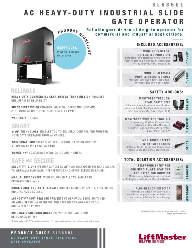Slide Gate Operators | Slide Gate Systems by All Around Door & Gate